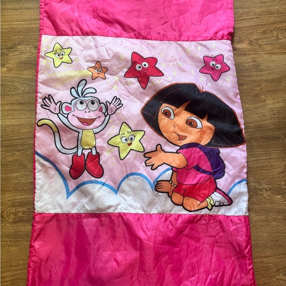 Nickelodeon | Other | Vintage Dora The Explorer Kids Pink Sleeping Bag ...